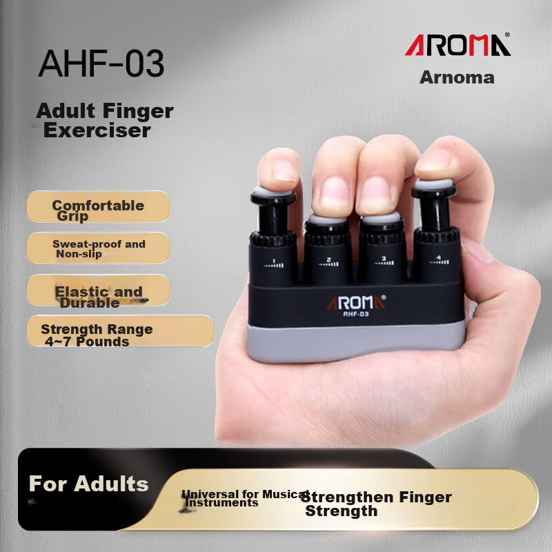 AROMA Упражнитель для силы пальцев взрослых Пианино и гитарный тренажер AHF-03 Характеристики：Черный взрослый вариант