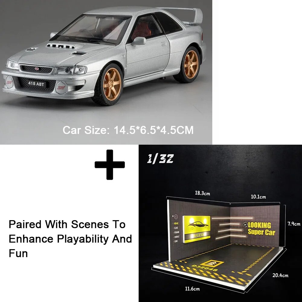 RMZ city 1:32 Модель автомобиля Impreza металлическая Silver With PVC