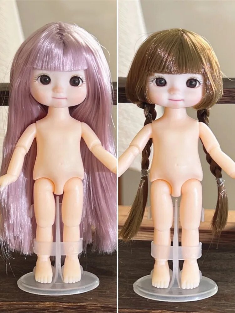 Две куклы BJD 1/8 (17 см) девочка коллекционная шарнирная кукла базовая версия подарочная