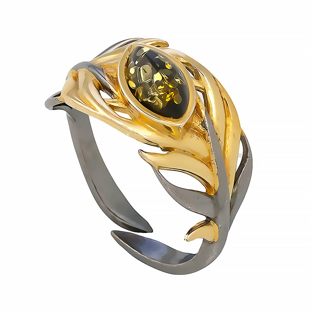 Кольцо Amberprofi, янтарь