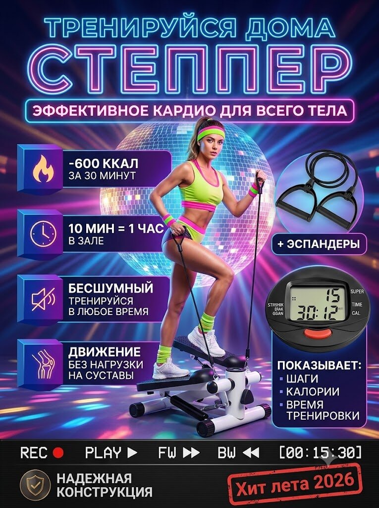 Степпер тренажер для дома 150кг тренажер для похудения для ходьбы