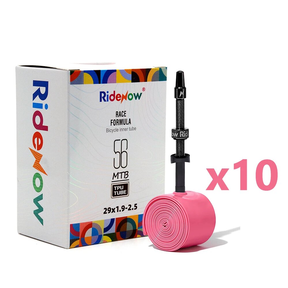 Камера для велосипедной шины Ridenow TPU 29x1.9-2.5 56 г Black Metal 56g10pcs, 65mm with Patch Kit
