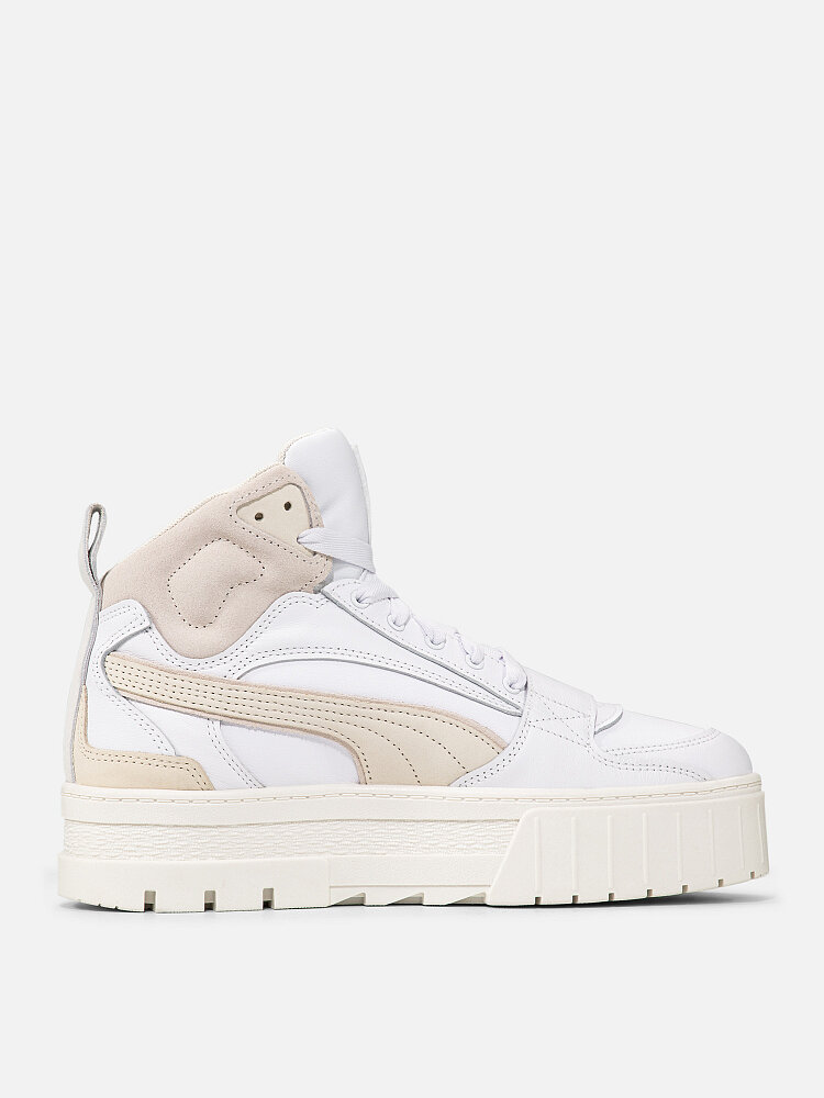 Ботинки PUMA Mayze Mid, размер 35, белый/бежевый — фото 1