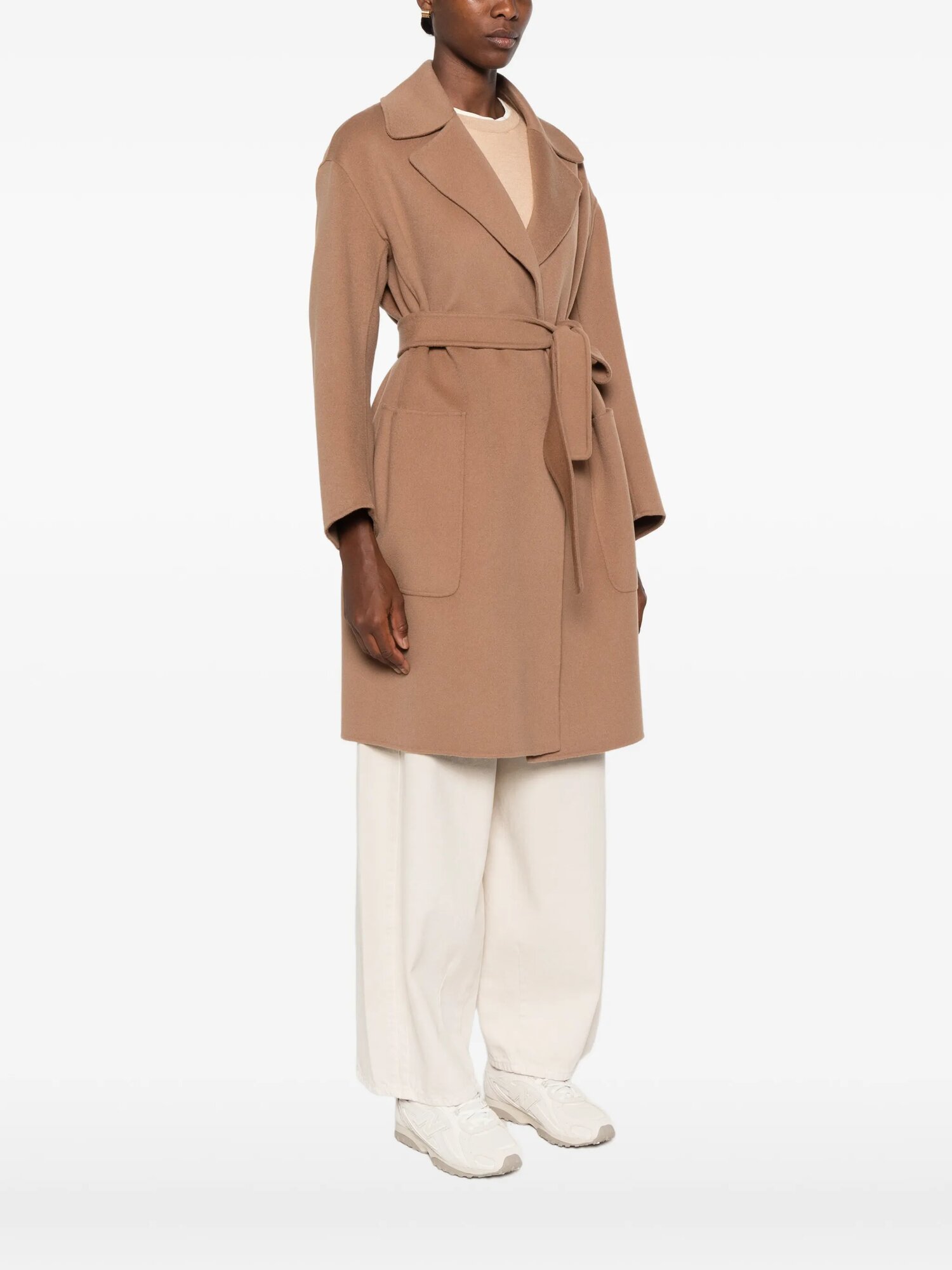 Пальто Max Mara Velo belted notch-lapel coat, размер 38, разноцветный — фото 1