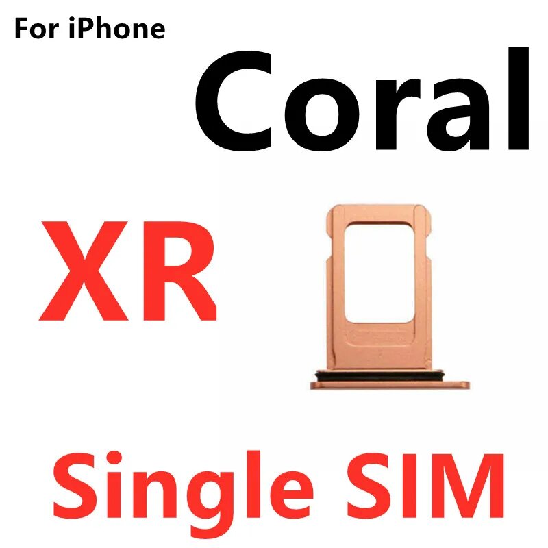 Держатель SIM-карты iPhone XR Coral Single SIM