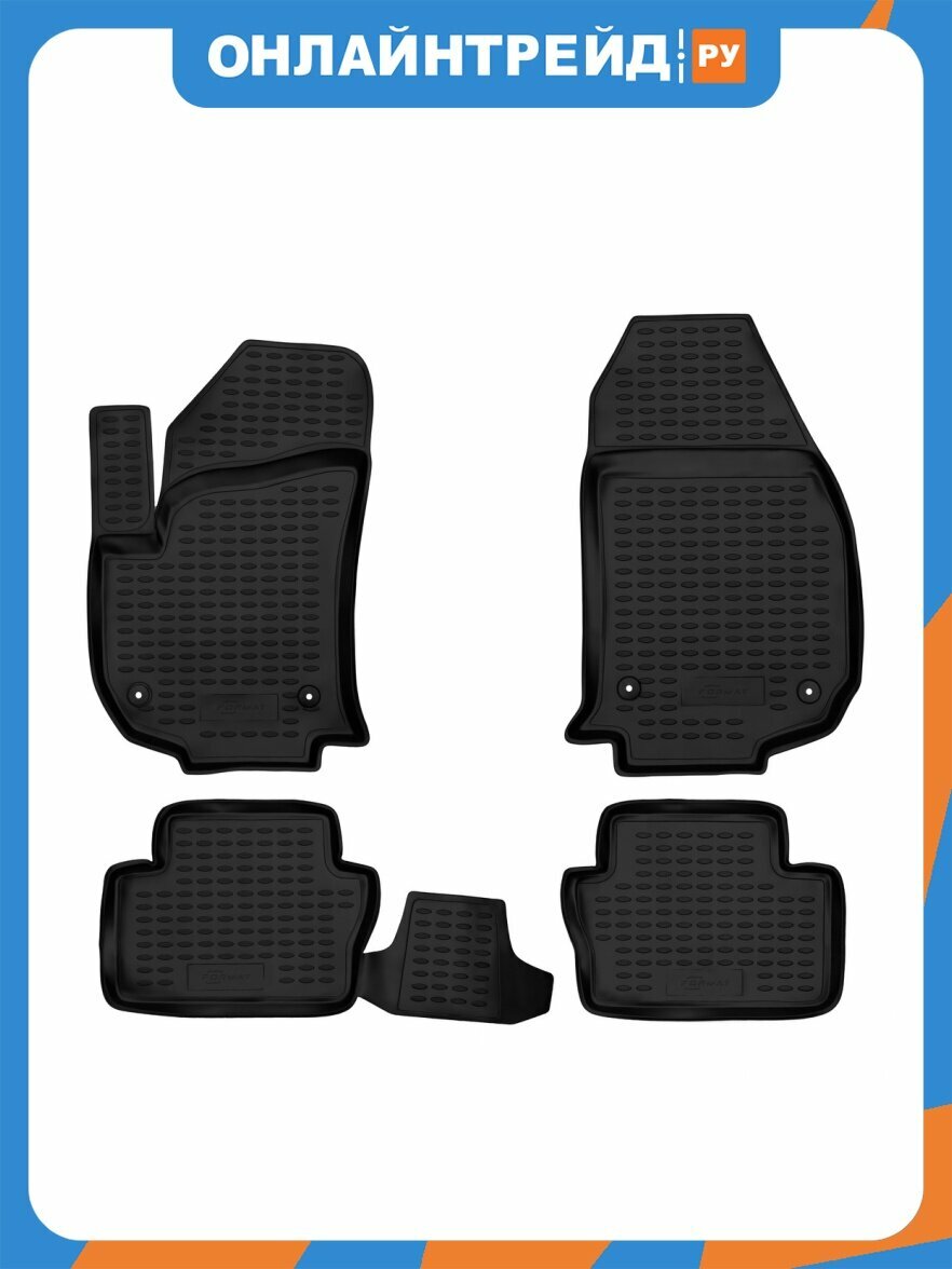 Коврики в салон Format для OPEL Zafira (B, C), 2005-2019, ПУ, повышенная износостойкость, 4шт