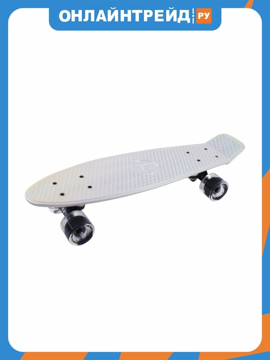 Скейтборд пластиковый Tech Team Metallic 22 white