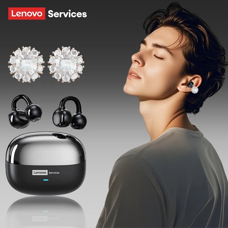 Lenovo LE302 OWS беспроводные наушники Черный, Black Flower