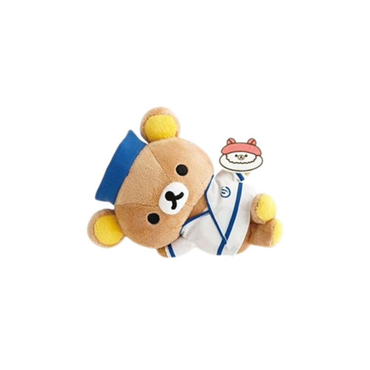 Плюшевая кукла унисекс SAN-X Rilakkuma Sushi Collection, Chef Bear Doll, высота 13 см