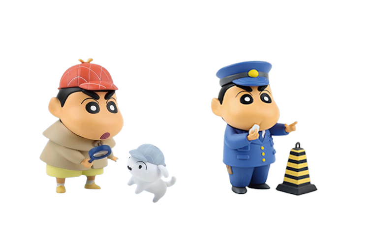Игрушка унисекс 52TOYS Crayon Shin chan, Confirmed model - detective + traffic police Xiaoxin (unpacking and unpacking)