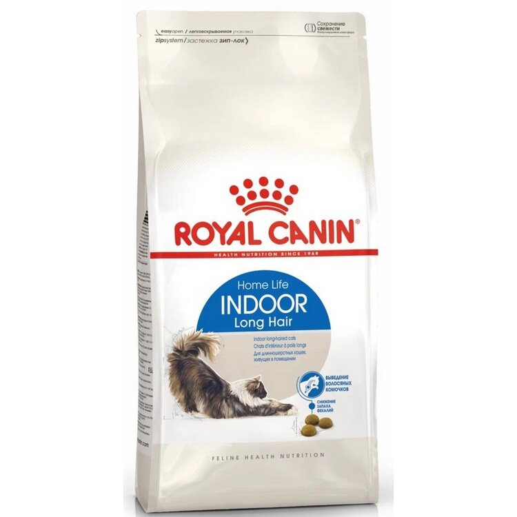 Royal Canin Indoor Long Hair / Сухой корм Роял Канин Индор Лонг Хэйр для Длинношерстных кошек Живущих в помещении фас. 2кг