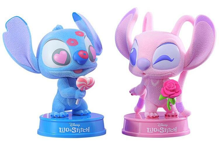 Набор мини-коллекционных фигурок унисекс Hot Toys Stitch & Angel Ani COSBABYS, Stitch & Angel Valentine's Day