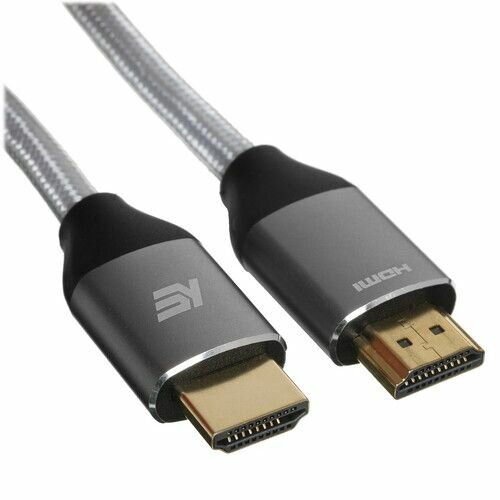 Кабель соединительный, разъемы HDMI - HDMI, цвет- серый