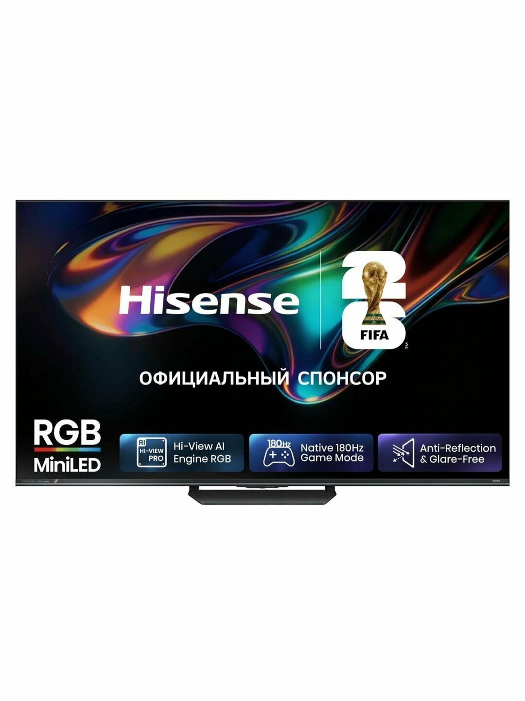Телевизор Hisense 65UR8S, 65", RGB-Mini LED, 4K UHD, 180 Гц, HDR10+, игровой режим