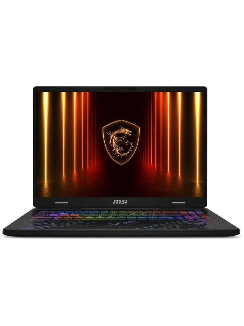 Ноутбук MSI Pulse A16 AI+ C3HWFKG-031XRU, 16", IPS, AMD Ryzen AI 7 350 2ГГц, 8-ядерный, 32ГБ DDR5, 1ТБ SSD, NVIDIA GeForce RTX 5060 8 ГБ, TGP 115Вт, FreeDOS, черный (9s7-15