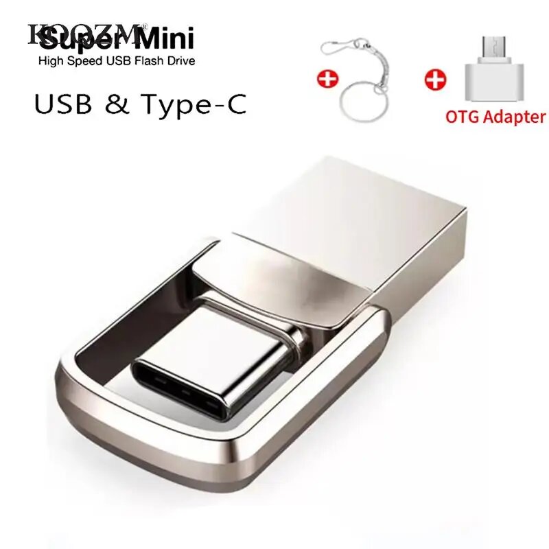 USB-флеш-накопитель 3.0 2 ТБ двойной USB-накопитель, флешка OTG type карта памяти, Флеш накопитель