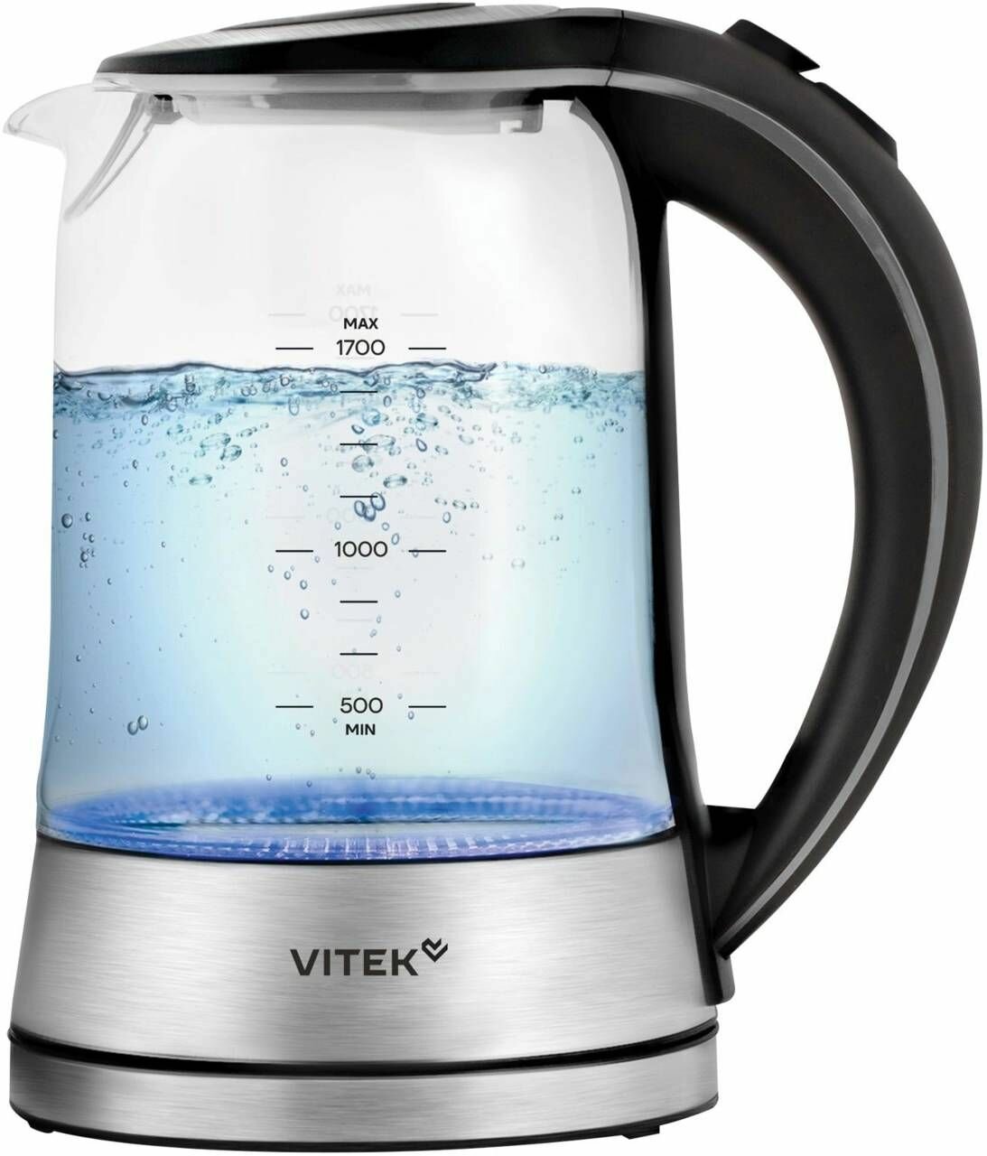 Электрический чайник VITEK VT-WK1009, черный/серый