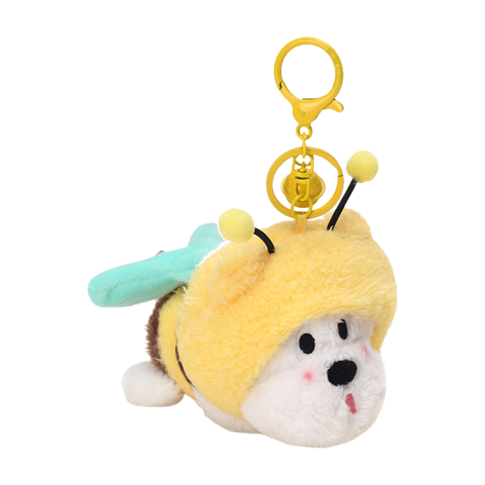 Плюшевая подвеска унисекс HOUDASHI Wanghoney Bee Puppy Cute Dolls, Busy Bee, 8.5см