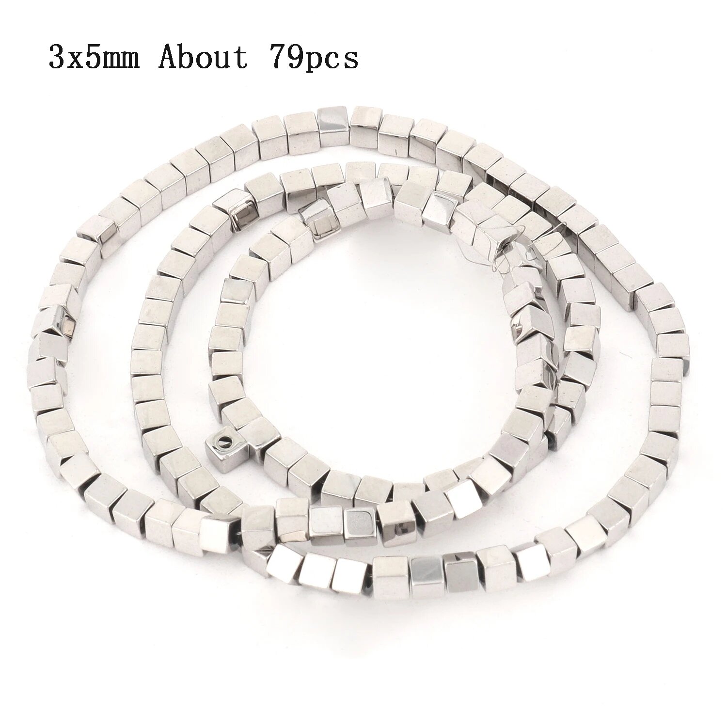 Гематитовые бусины для браслета TTUIJI style1-3x5mm