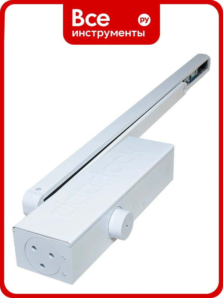 Доводчик со скользящей тягой Doorlock dl345s bc da en1-4, белый 75571