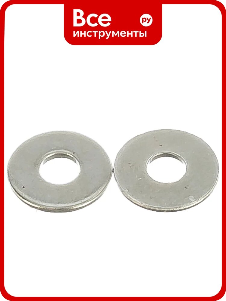 Кузовная оцинкованная шайба DIN9021 М4 500шт - коробка Tech-Krep 105263 из оцинкованной стали соответствующая ГОСТ