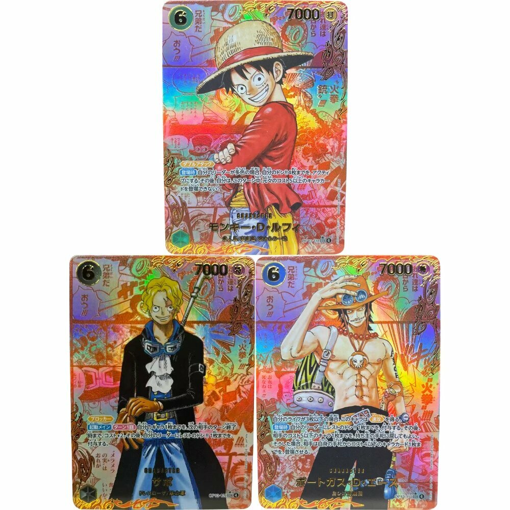 Коллекционные карты ONE PIECE TCG OPCG Портгас Д. Эйс Монки Д. Луффи Сабо OP13-118 JPN 3pcs