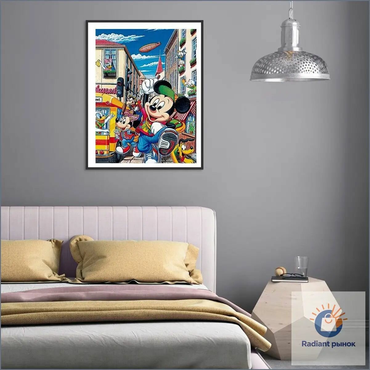 Диамантная картина Микки Маус Disney, 30 40 см, 23 цвета, 5D-вышивка