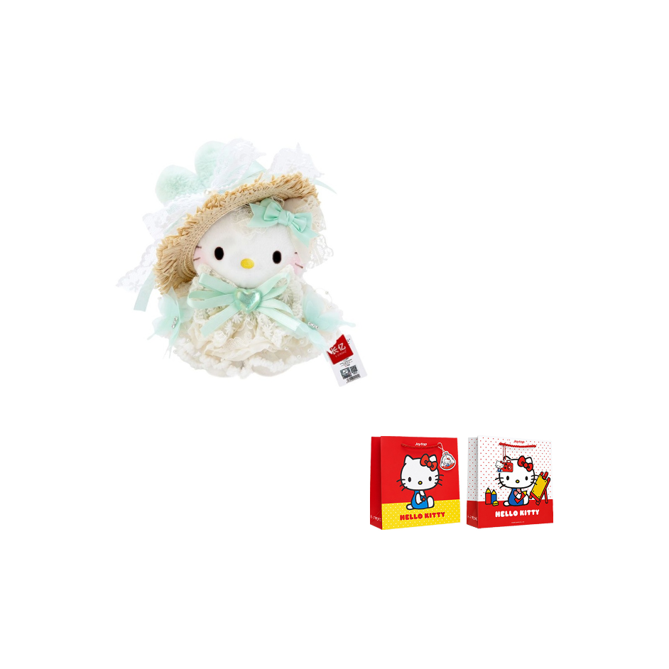 E-STRONG Hello Kitty Лаймовый сон KT Милый зеленый Плюшевые брелки 15 см