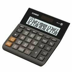 Калькулятор настольный Casio MH-16-BK, солнечная батарея, батарейный