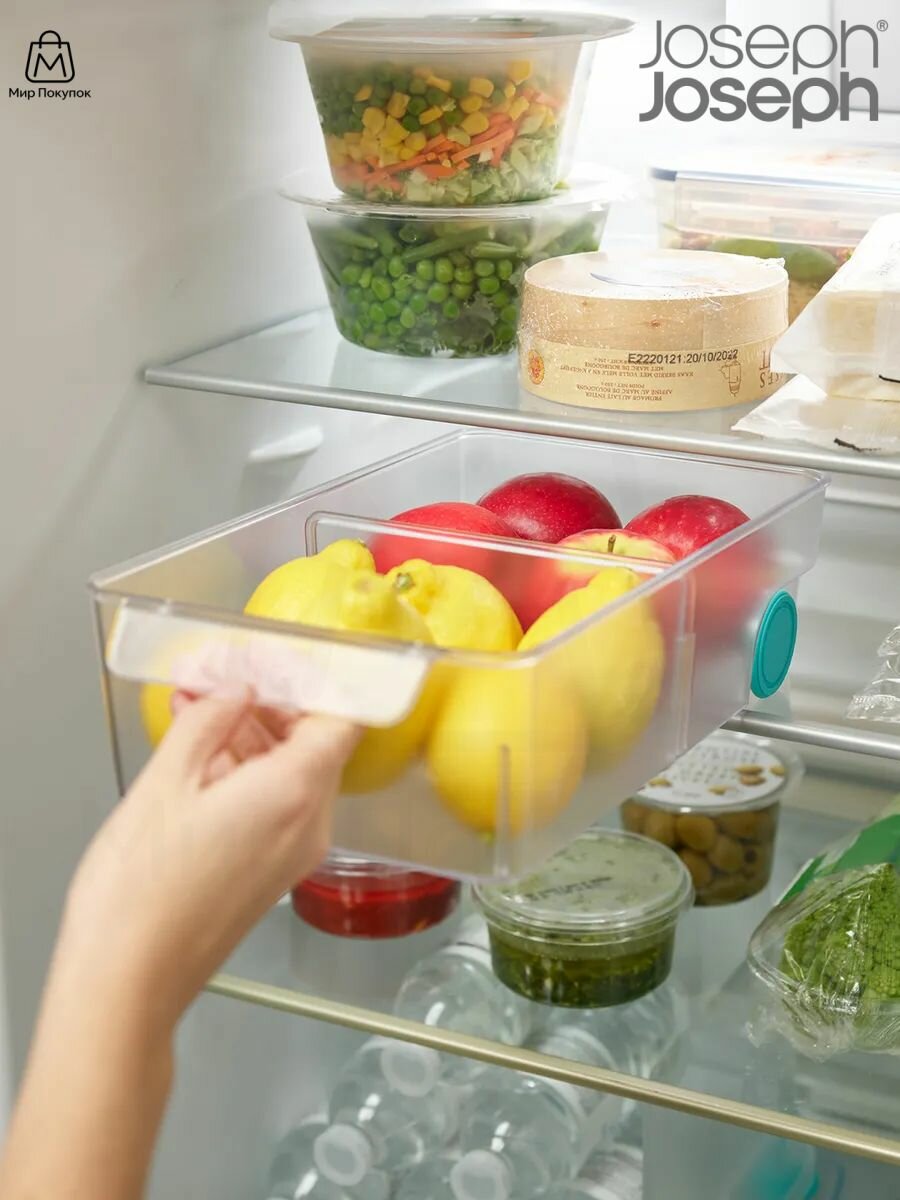 Контейнер для холодильника прозрачный на колесиках Joseph Joseph FridgeStore