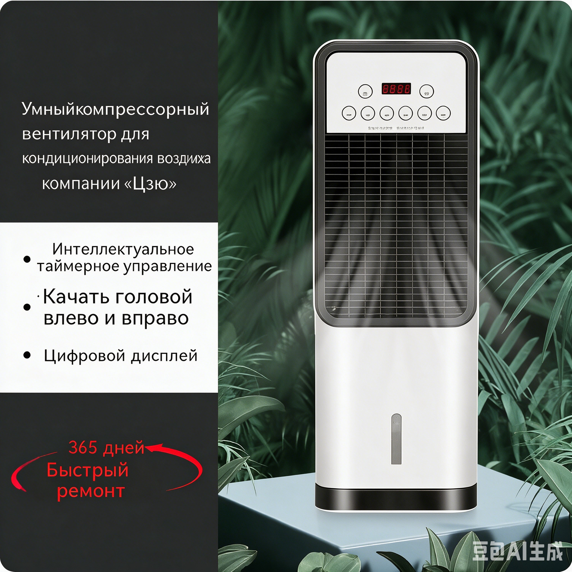 Вентилятор-кондиционер безлопастной, дистанционное управление
