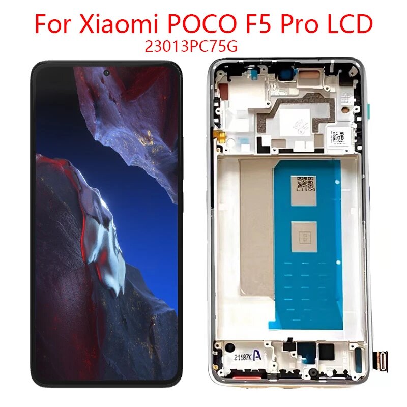 ЖК-дисплей 6,67 "TFT для Xiaomi Poco F5 Pro, 23013PC75G, сенсорный экран с дигитайзером TFT NO Frame