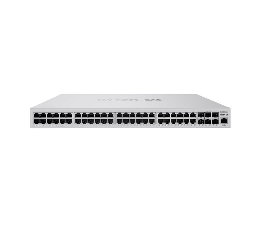 Управляемый гигабитный L3-коммутатор Wi-Tek WI-CMS554F-L3, 48GE PoE, 6x10G SFP+