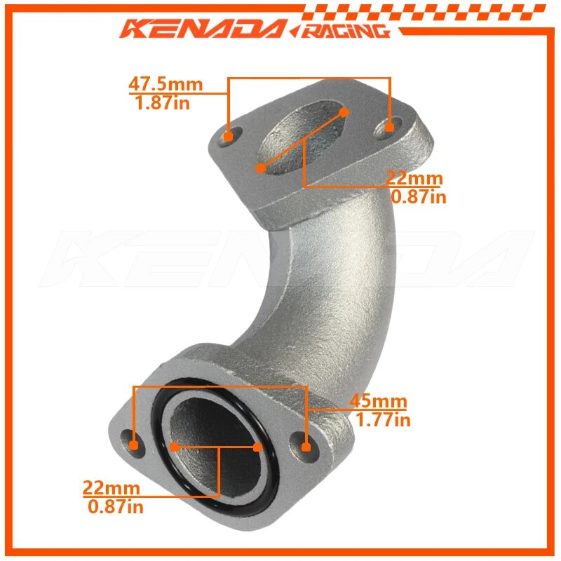 Впускной коллектор карбюратора для Aura Nexus Fury 125, Kaze Blitz, Kazer 110, Modenas Kriss 110