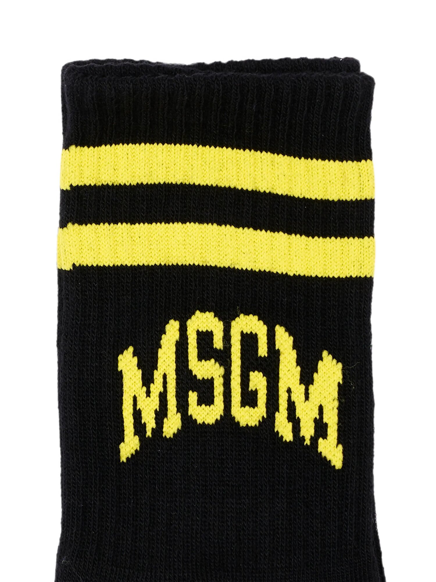 Носки MSGM Logo-knit striped socks, размер 10 лет — фото 1