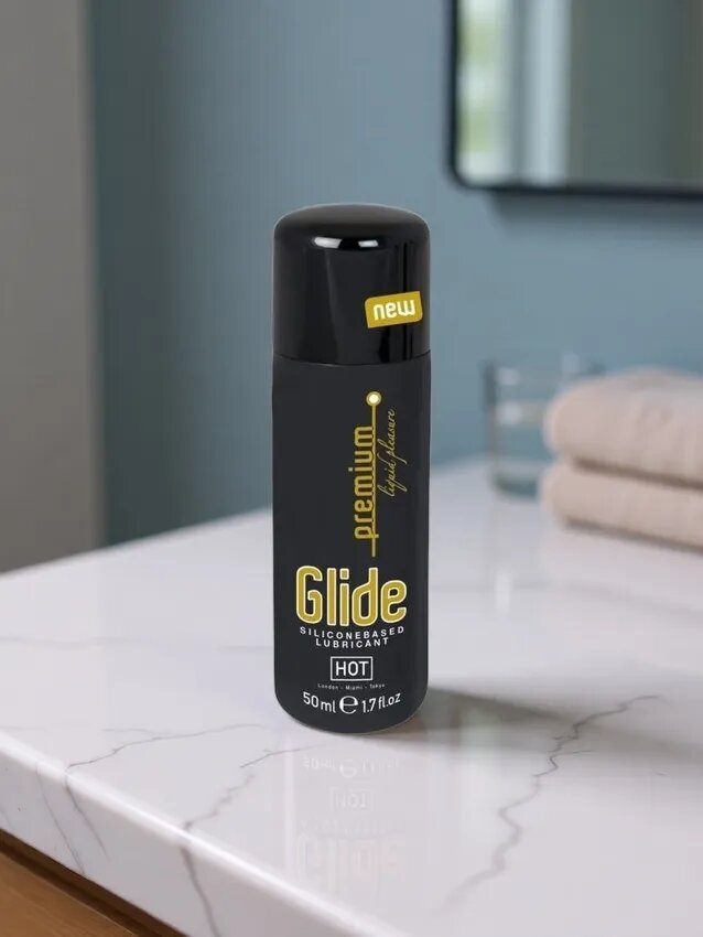 Лубрикант HOT Premium Glide, силиконовая основа, гелевая текстура, прозрачный, 50мл