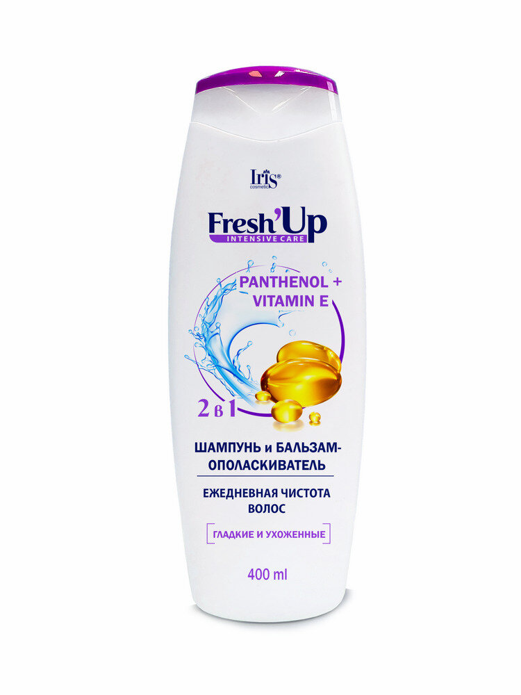 IRIS Fresh Up Шампунь и бальзам-ополаскиватель ежедневная чистота волос, 400 мл