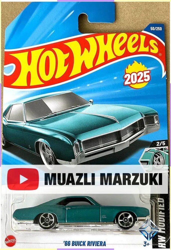 Hot Wheels '66 BUICK RIVIERA 1/64 Металлическая игрушечная машинка