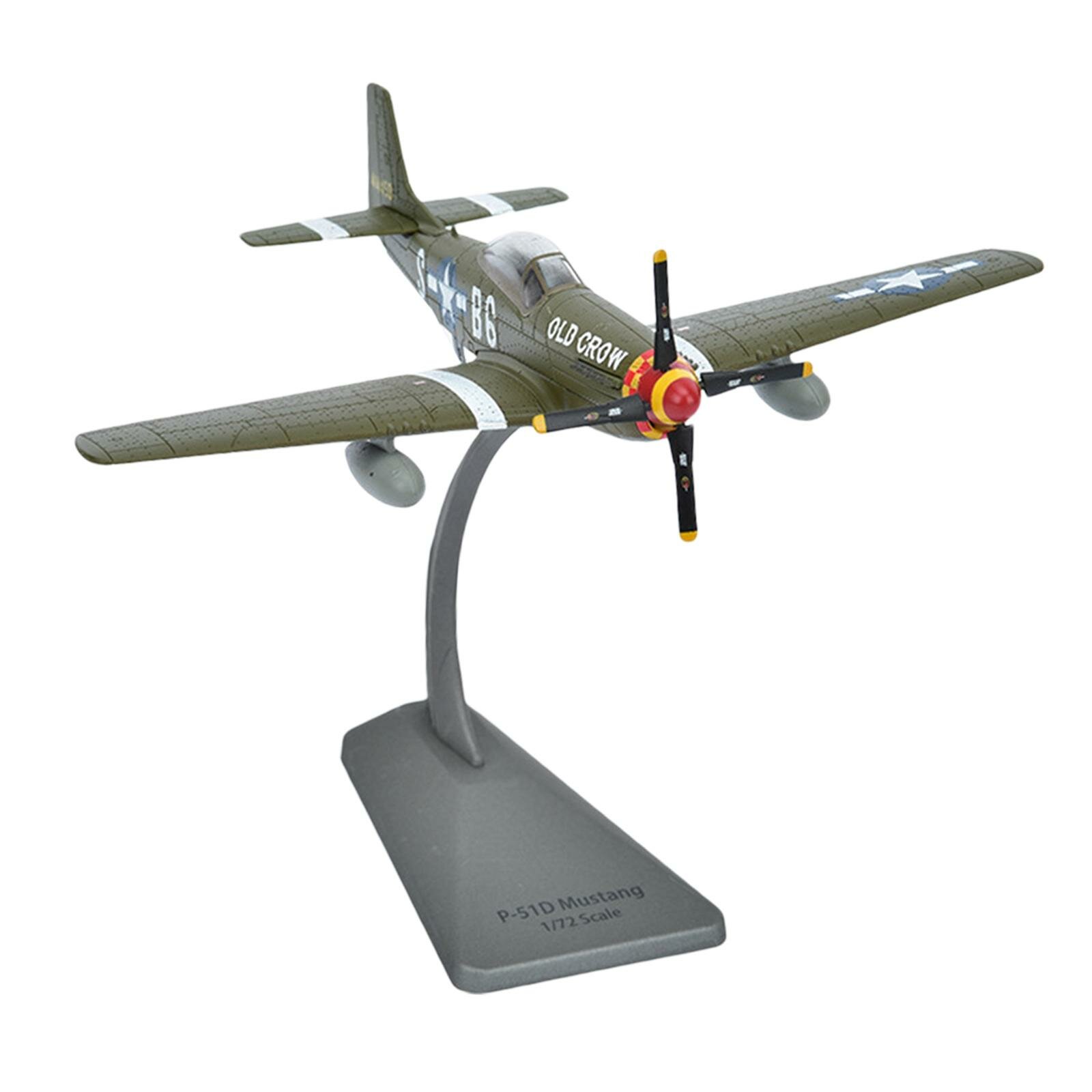 Модель самолета P51B в масштабе 1:72. Ретро-модель самолета для офиса и спальни.