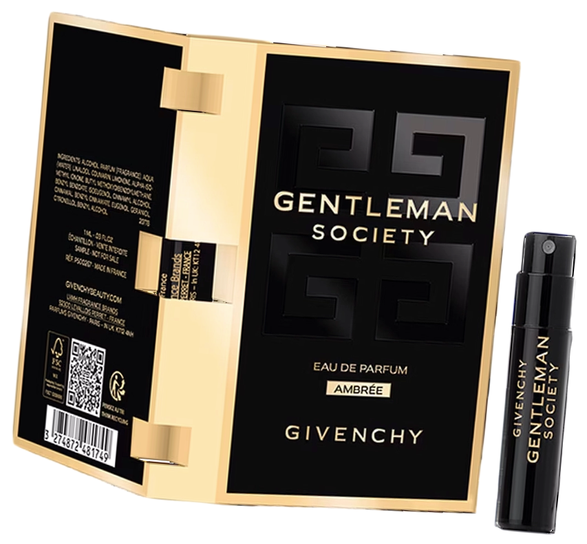 Живанши Джентльмен Социети Амбра - мужской пробник 1 мл парфюма / Givenchy Gentleman Society Ambree