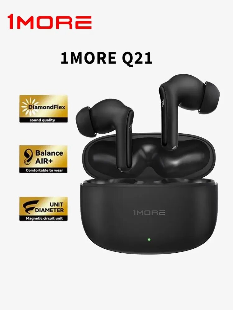 1MORE Наушники беспроводные с микрофоном, Bluetooth, черный матовый