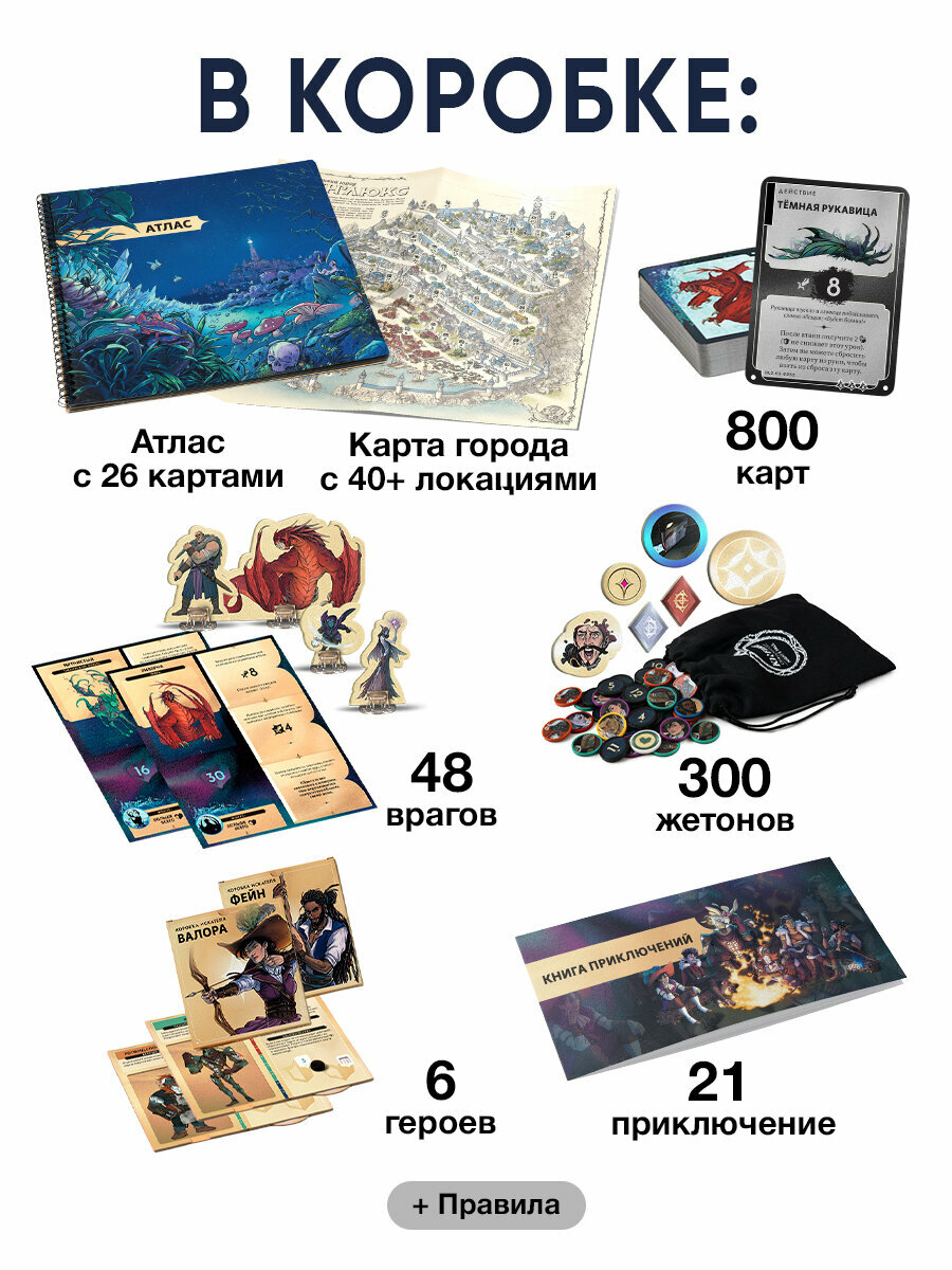 Настольная игра для всей семьи и детей от 13 лет Kinfire Хроники Беззвездная Ночь — фото 1