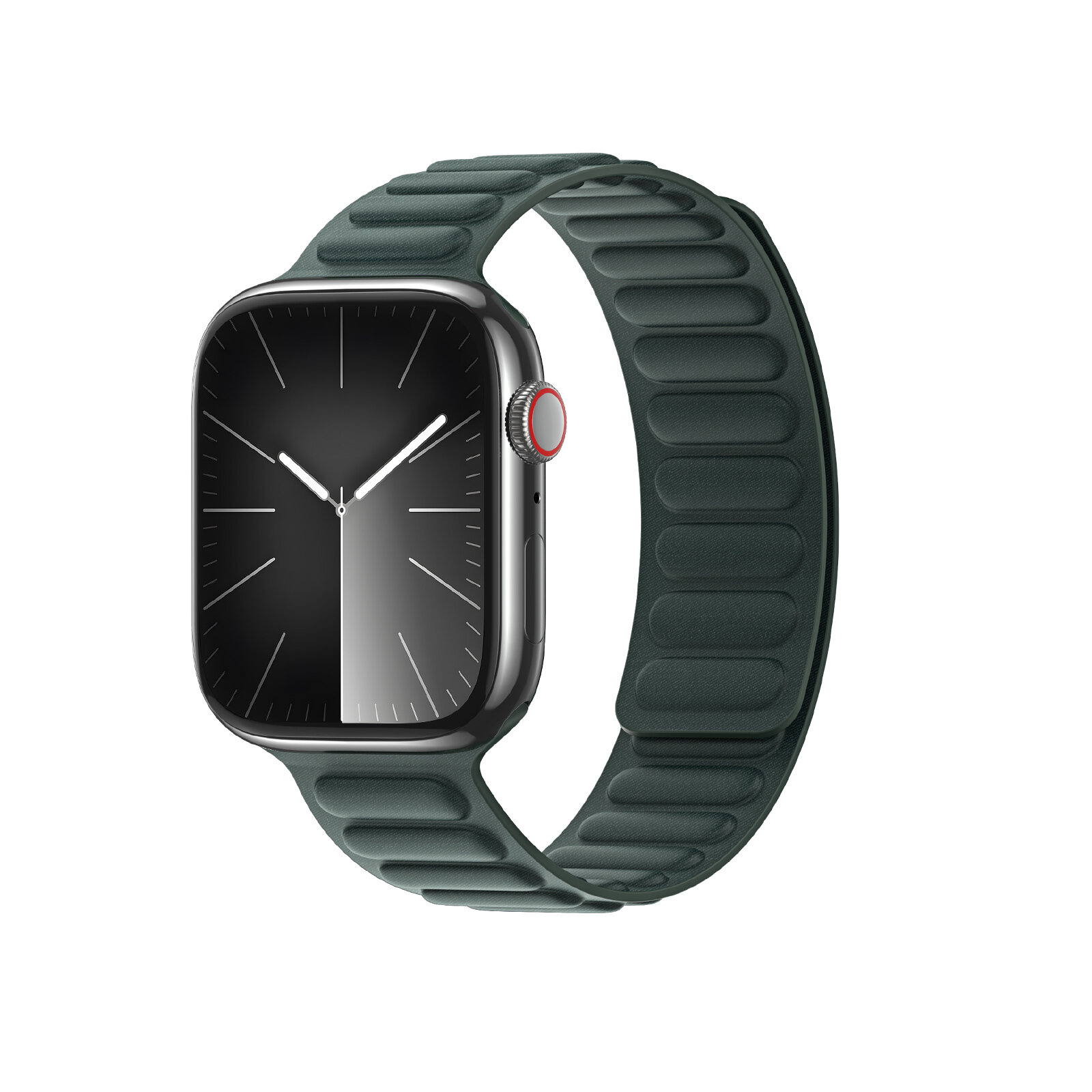 Магнитный ремешок зеленого цвета (Evergreen) от Dux Ducis для смарт часов Apple Watch 38, 40, 41, 42мм, серия Strap (BL Series)
