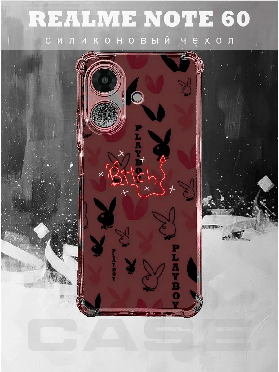 Чехол на REALME NOTE 60 с принтом playboy