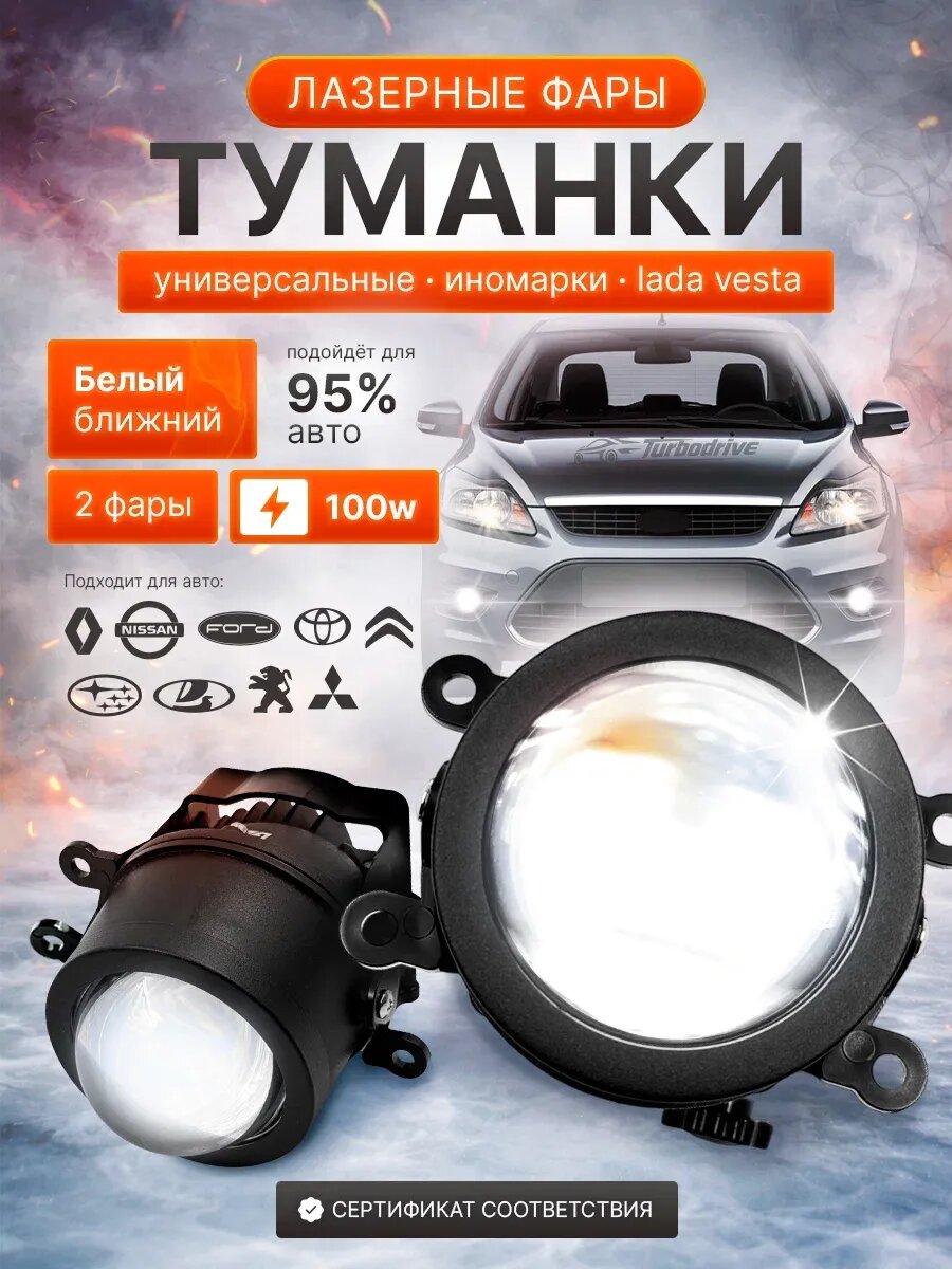 Противотуманные фары линзы Веста птф гранта фл bi-led