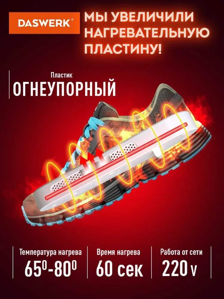 Сушилка для обуви DASWERK, электрическая, быстро и эффективно сушит, устраняет запах — фото 1