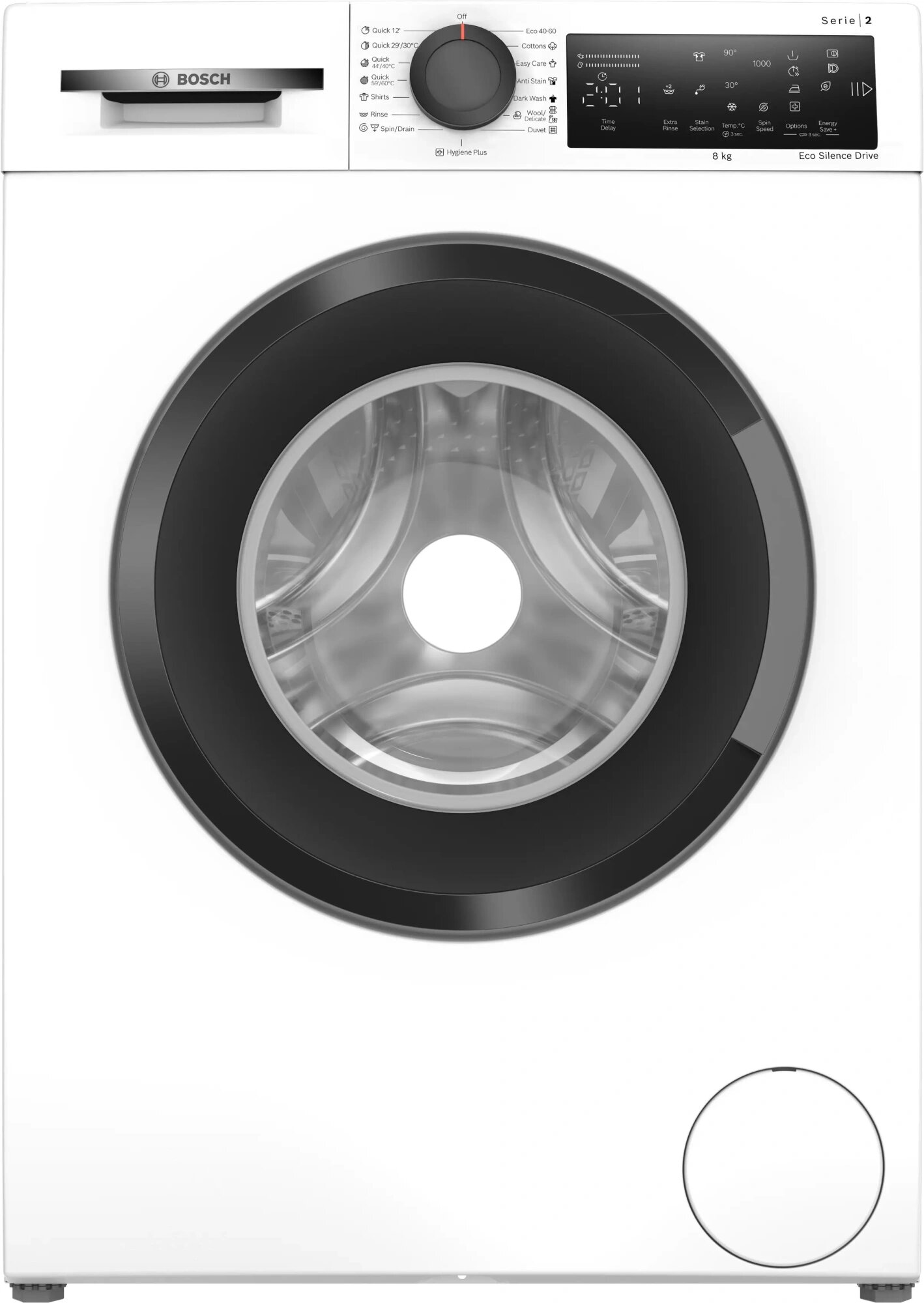 Стиральная машина Bosch Serie 2 WLZ24210ME пан. англ. кл: A фронт. макс:8кг белый
