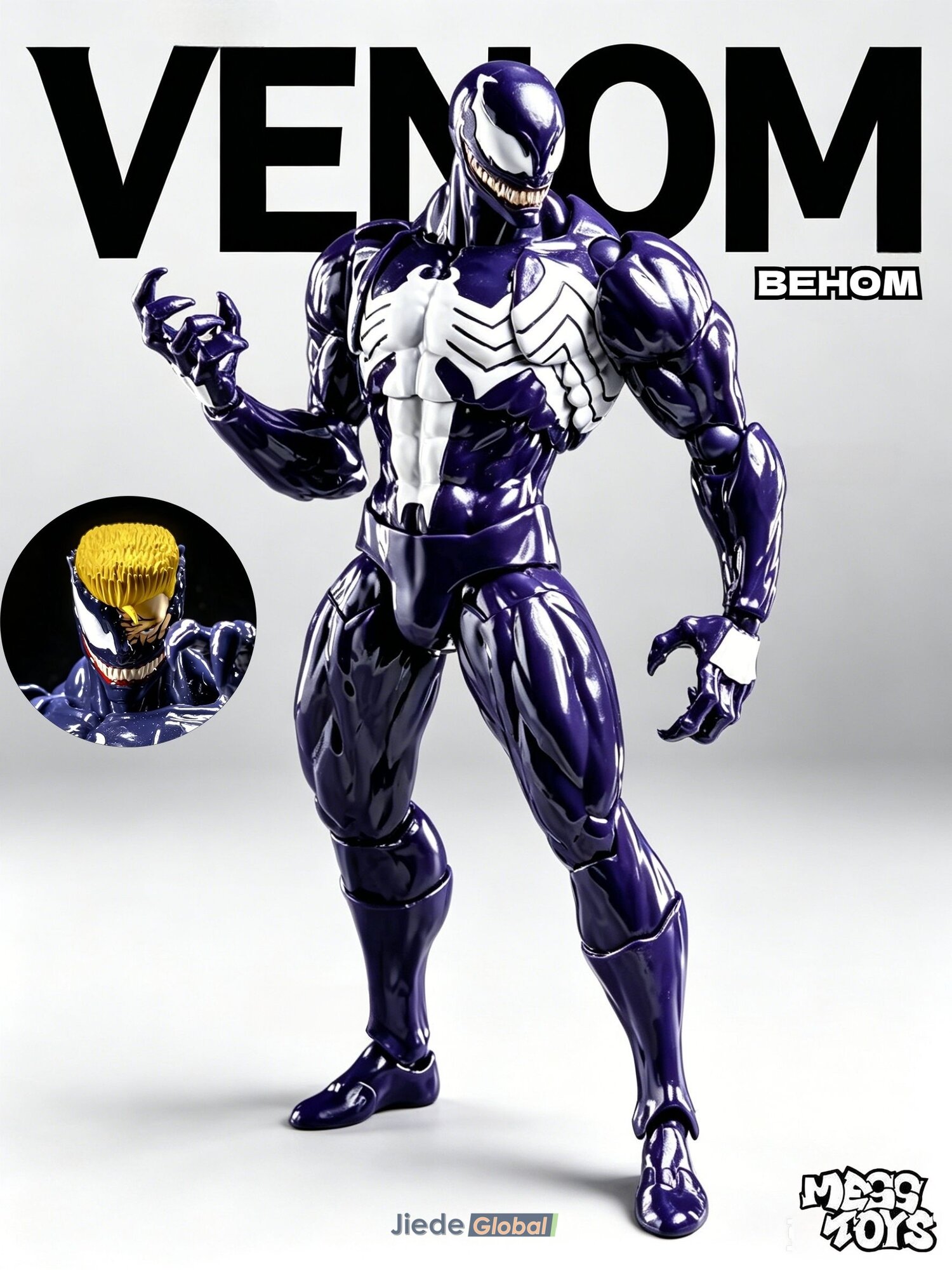 Фигурка MESS TOYS Venom, Marvel, 1/12 масштаб, высокодетализированная, коллекционная, подарок