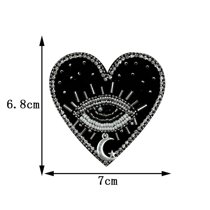 Патч с бисером "Ангельский глаз" 5CM*8CM 02