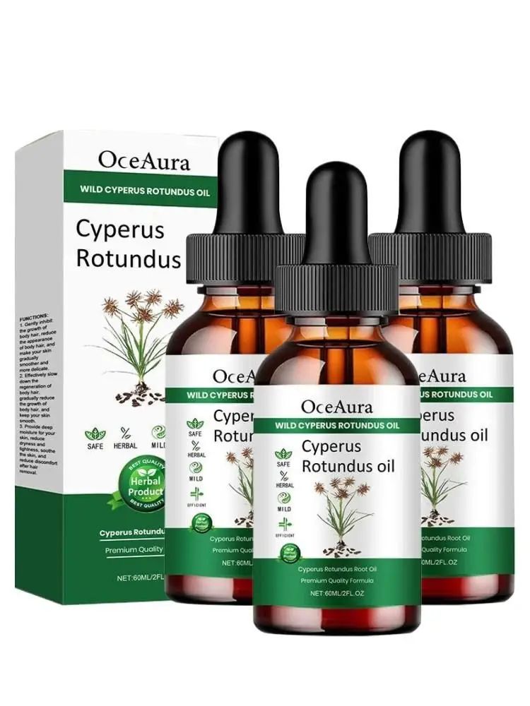 Масло для депиляции Циперус круглый, эпилятор против роста волос на теле 3шт